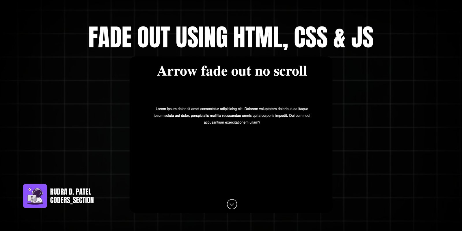 Fade Out | Coders_Section